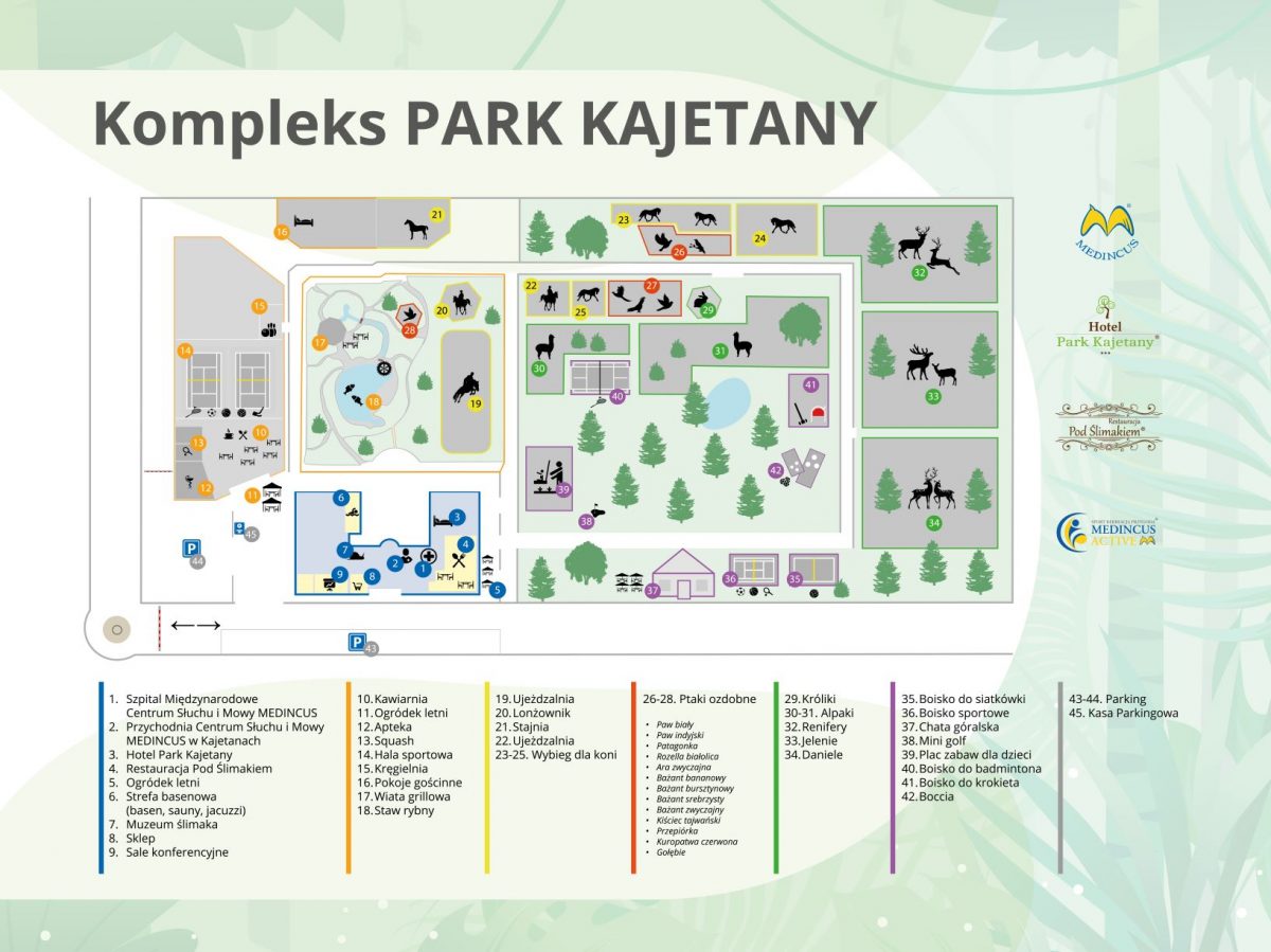 Mapa kompleksu Park Kajetany | Hotel Park Kajetany